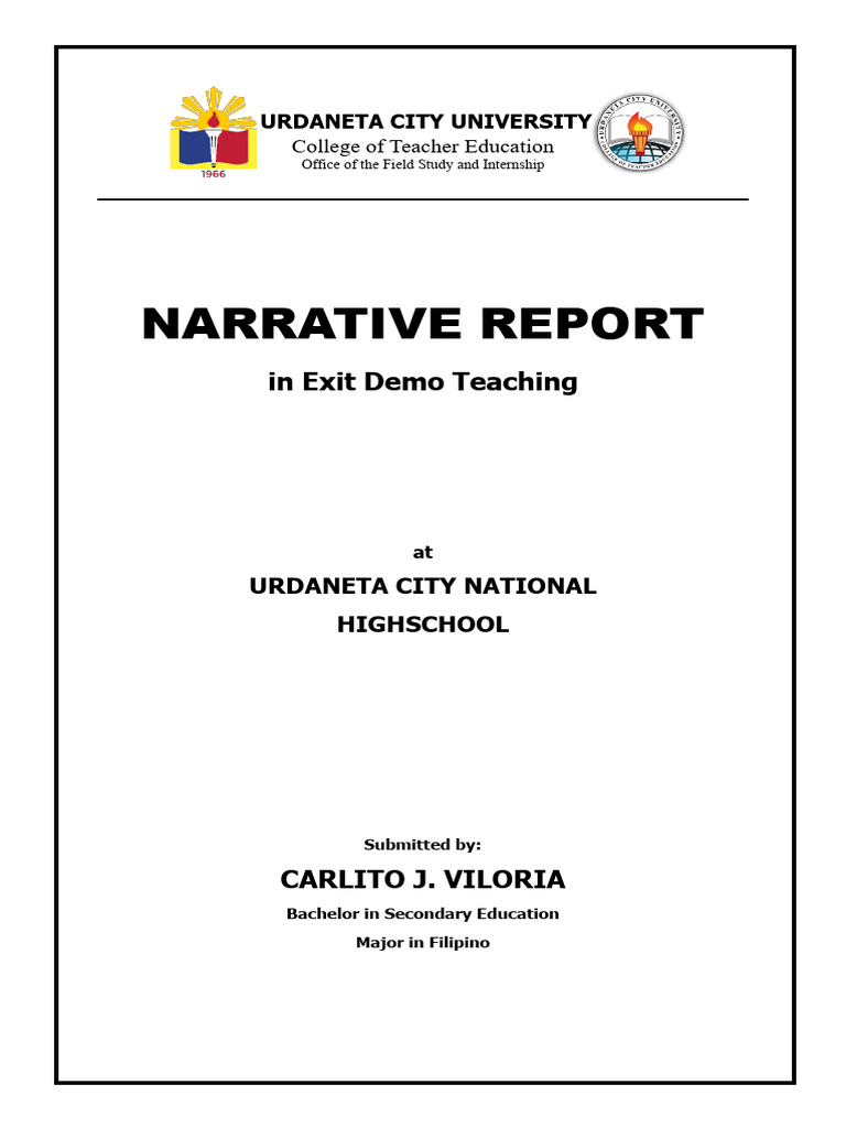Exit Demo Teaching Narrative Report | PDF