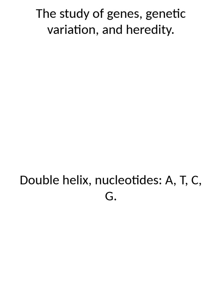 Genetics Presentation | PDF