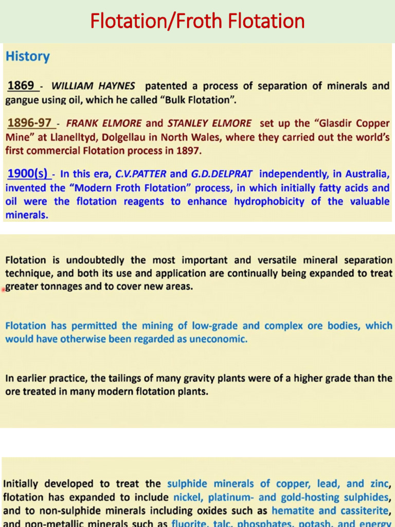 Flotation - Froth Flotation - 1 | PDF