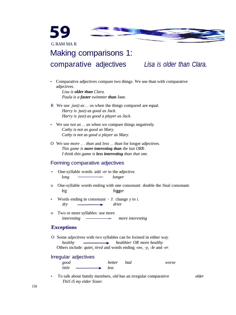 Comparative Adjectives Explained | PDF | Adjective | Language Families