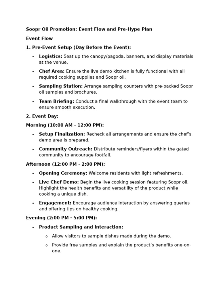 Soopr Oil Promotion - Event Flow | PDF