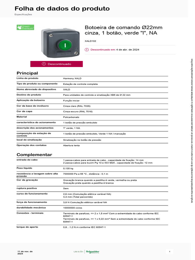 Schneider Electric - Harmony-XALD-XALK - XALD102 | PDF | Pressão