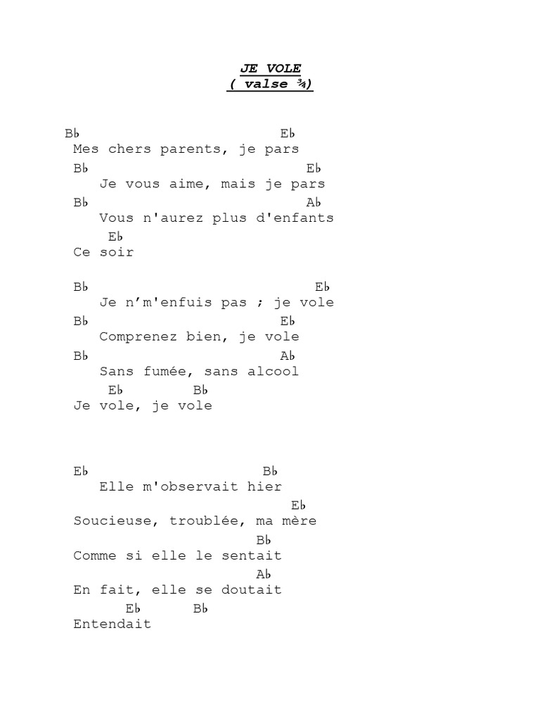 Je Vole | PDF