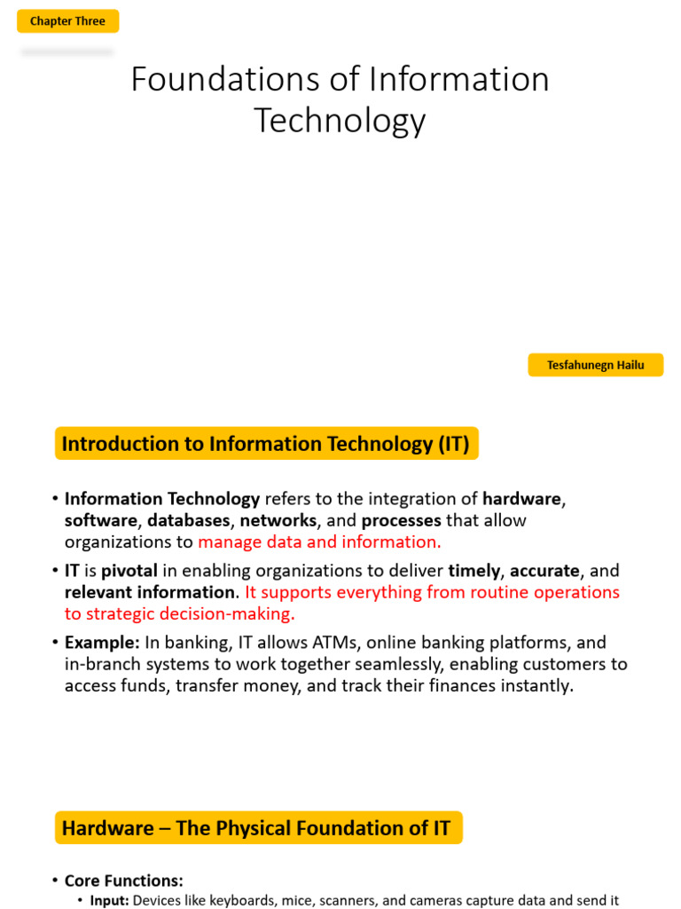 CH3 Information Technology (1) | PDF | Computer Data Storage | Input/Output