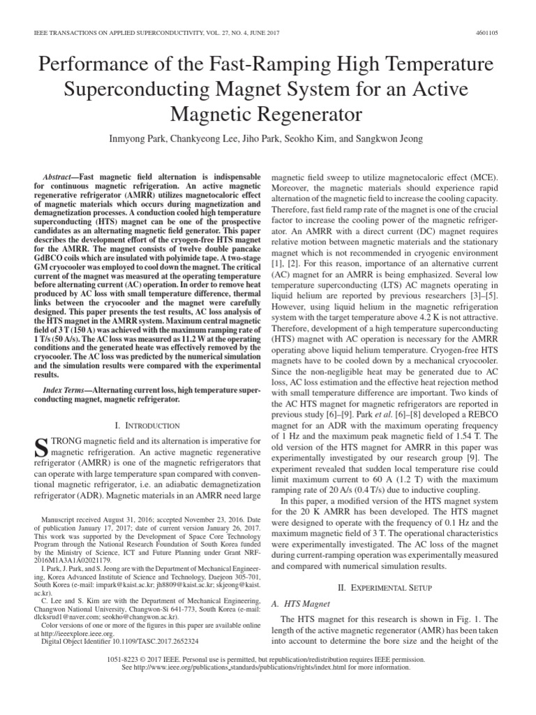 Performance of The Fast-Ramping High Temperature Superconducting Magnet ...
