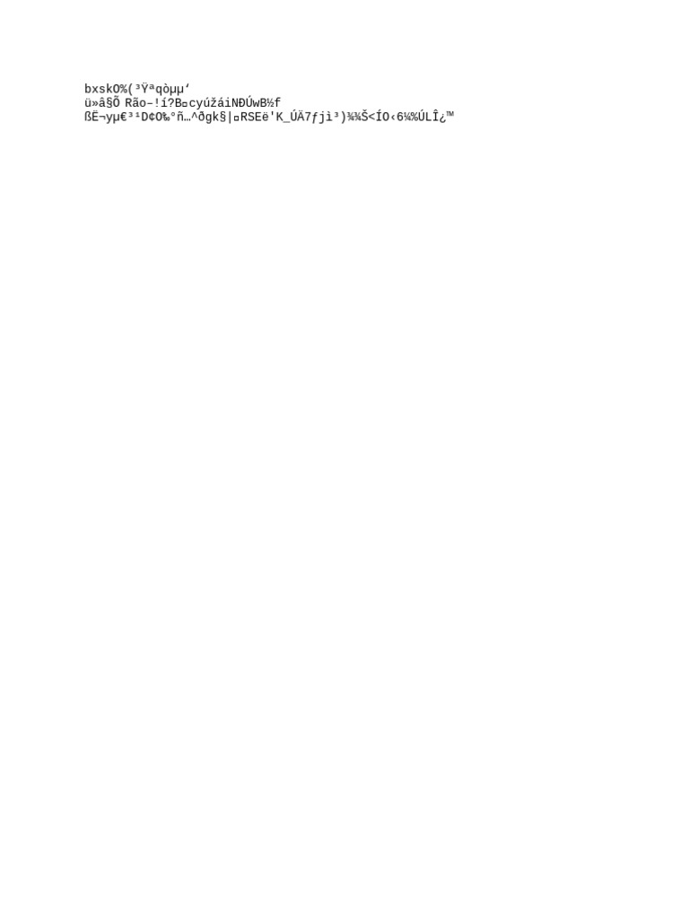 Unreadable Document Content | PDF