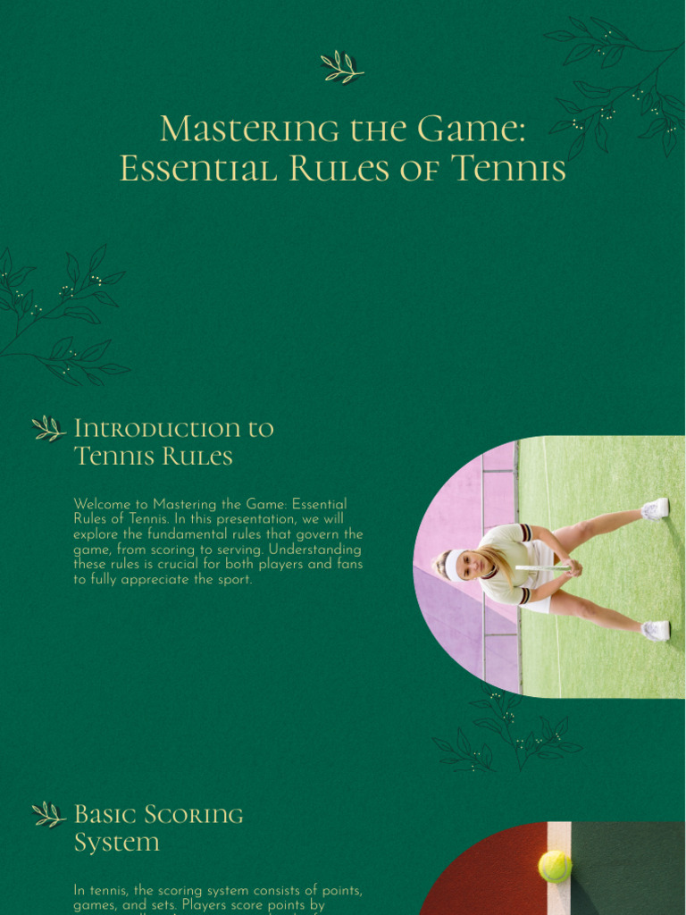 Essential Tennis Rules Guide | PDF
