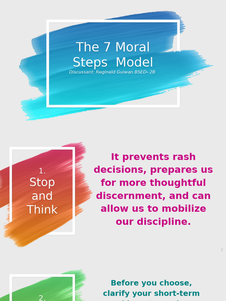 The 7 Moral Steps Model Reginald Guiwan | PDF | Cognition ...