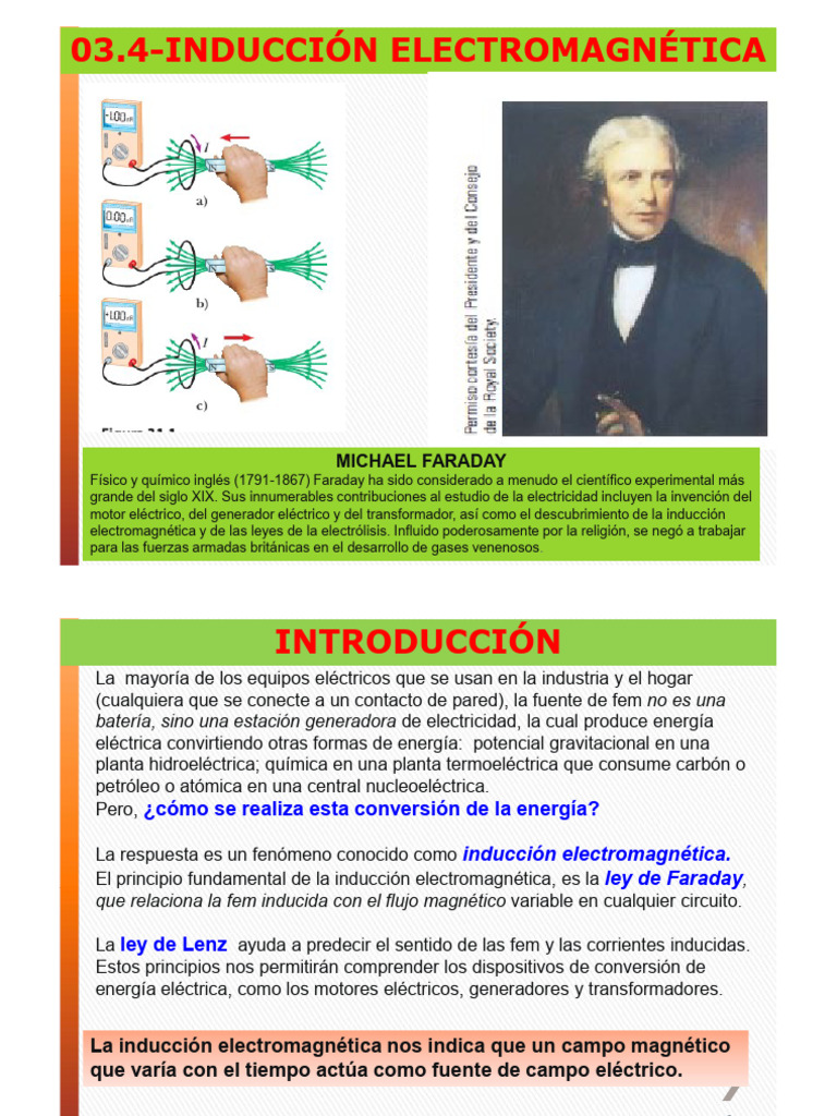 Clase: Inducción Electromagnética | PDF | Inducción electromagnética ...