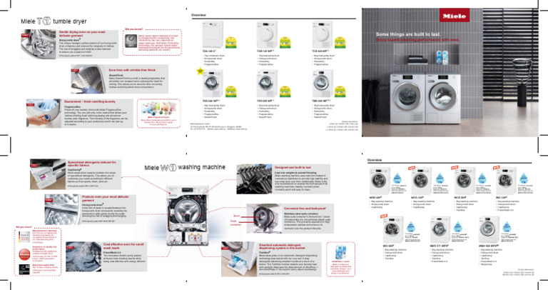 Miele Washers & Dryers: Features & Models | PDF | Clothes Dryer ...