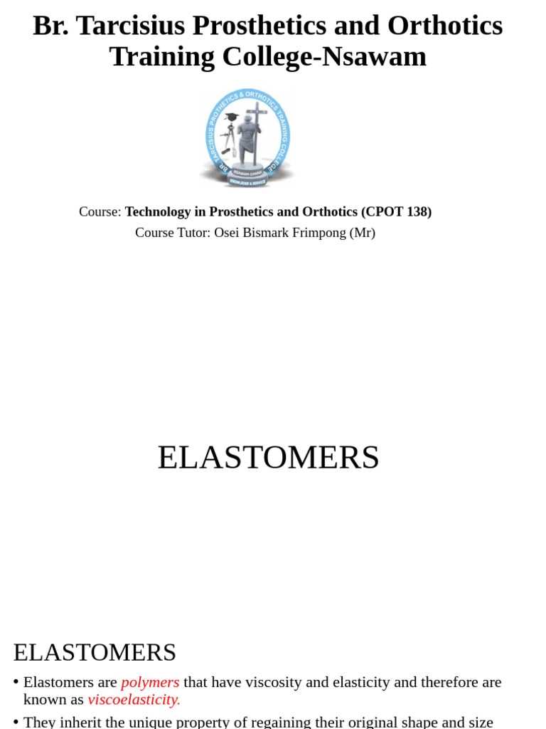 ELASTOMERS | PDF | Elastomer | Viscoelasticity
