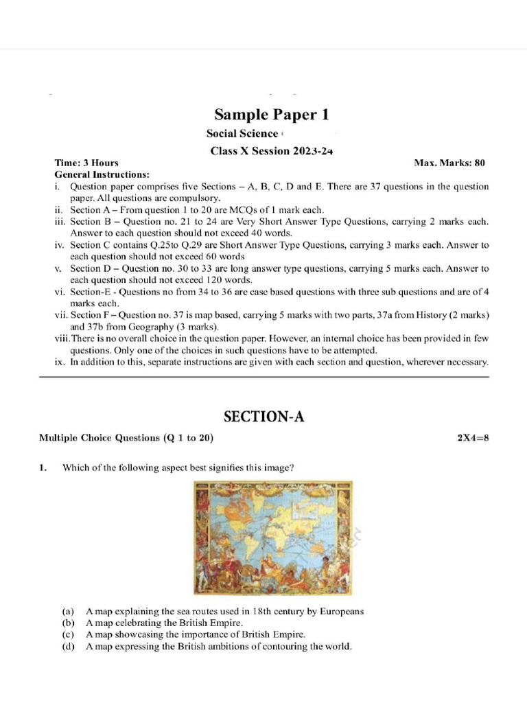 SST SAMPLE Paper-1 | PDF
