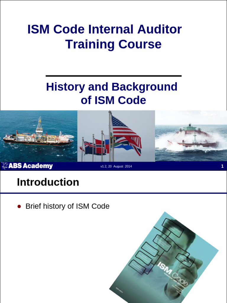 01 - ISM Code Internal Auditor - History and Background of ISM Code | PDF