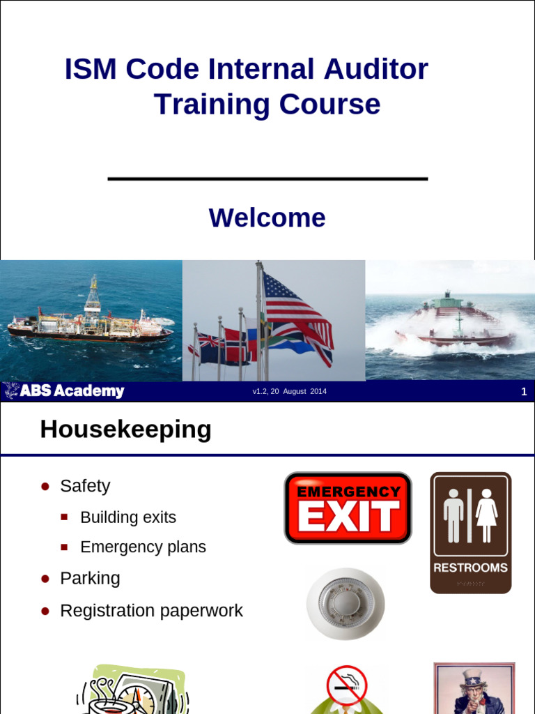 00 - ISM Code Internal Auditor - Welcome | PDF | Internal Audit