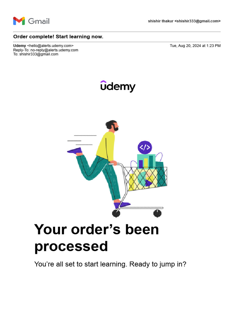 Gmail - Order Complete! Start Learning Now | PDF