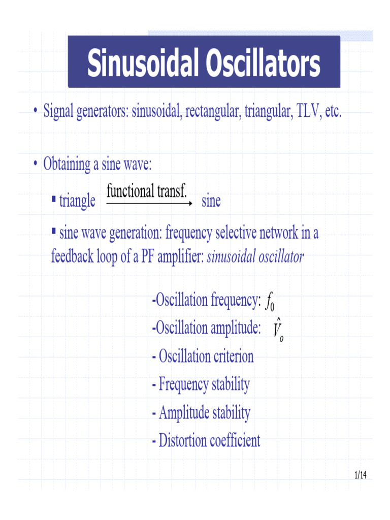 10 Sinusoidal Oscillators Pdf Electronic Oscillator Electronic Circuits