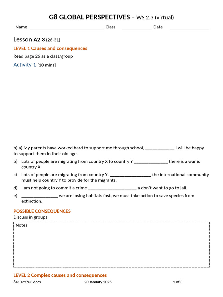 G8 GP WS 2.3 - Virtual | PDF