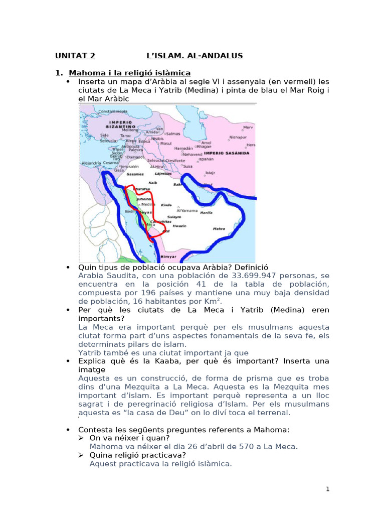 Unitat 2 Lislam | PDF