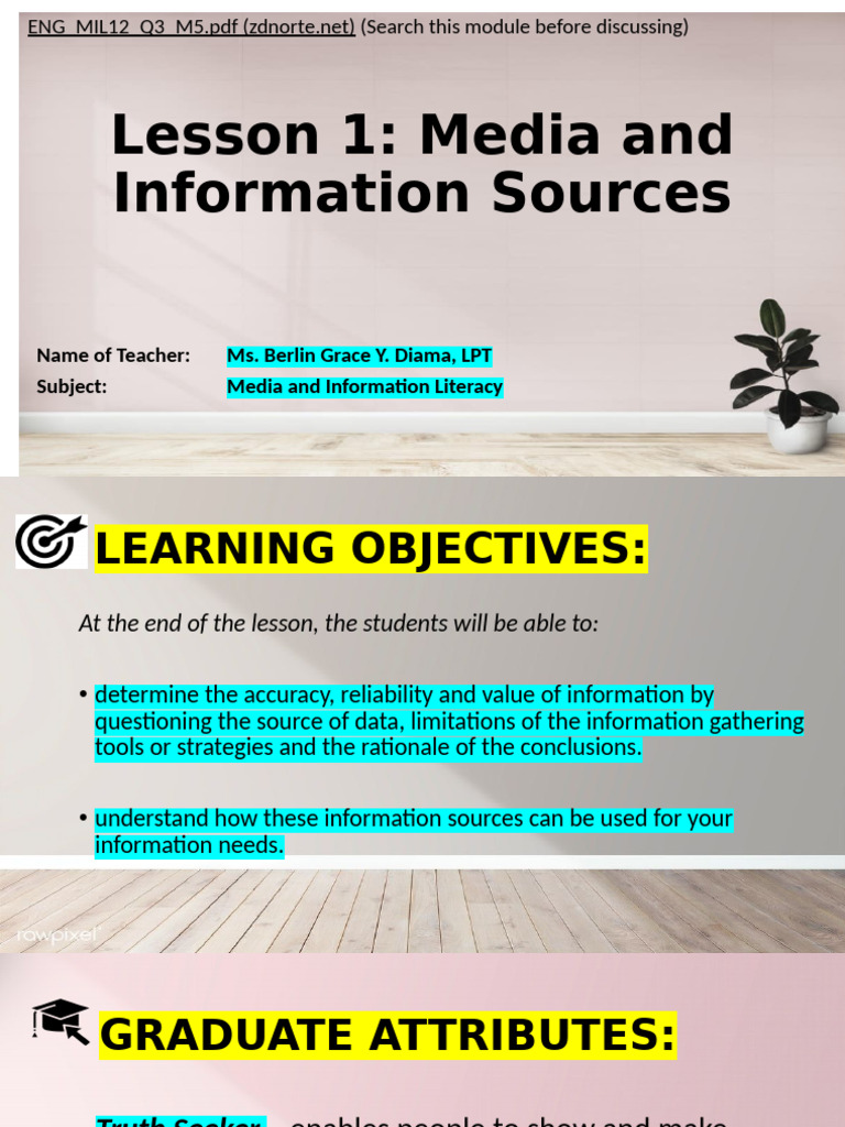 Evaluating Media and Information Sources | PDF | Information | Libraries