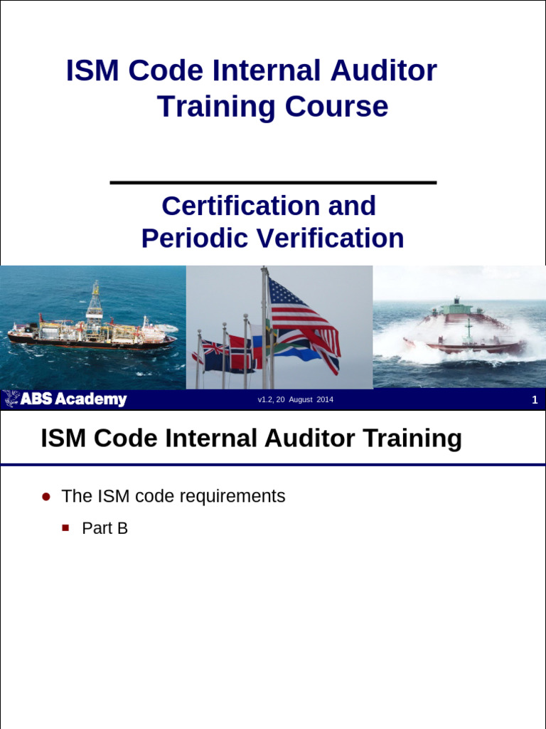 06 - ISM Code Internal Auditor - Certification and Verification | PDF