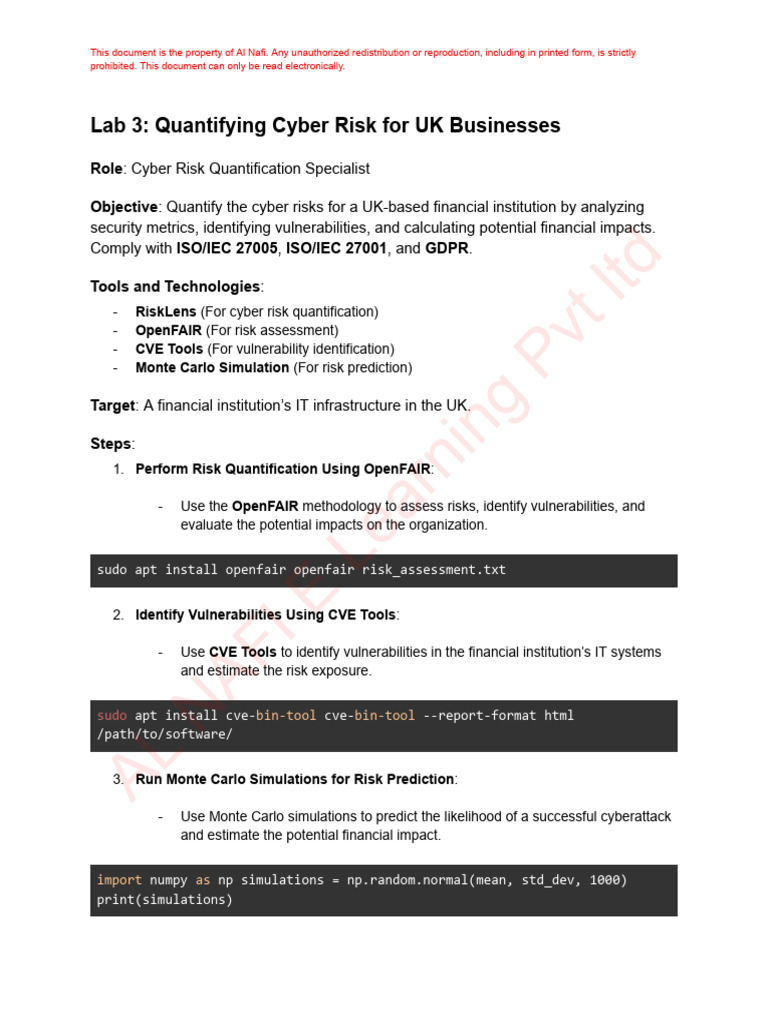 Lab 27.c_Mathematics and Statistics in Cybersecurity | PDF | Risk | Risk Assessment
