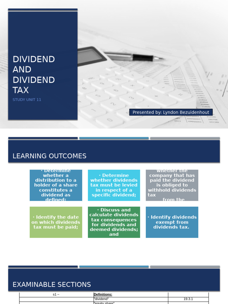 Understanding Dividend Tax Regulations | PDF | Dividend | Taxes