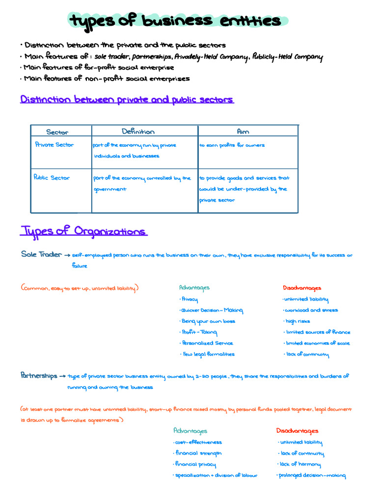 1.2 Types of Business Entities - StudyCurebyrk | PDF