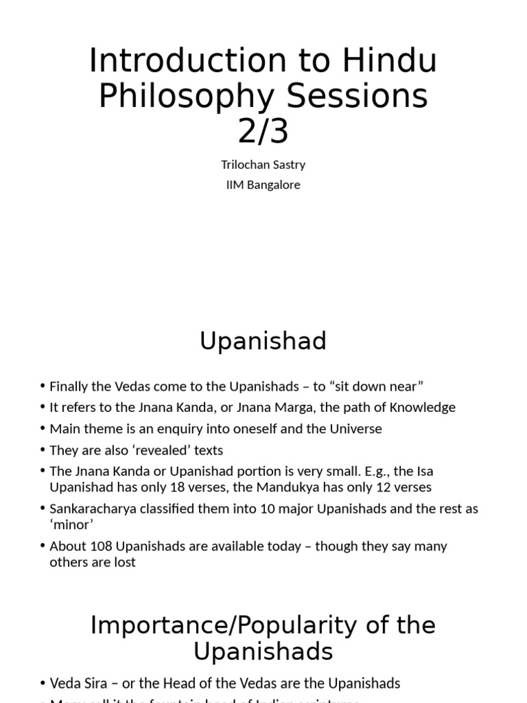 Session 2 Upanishads | PDF | Brahman | Moksha
