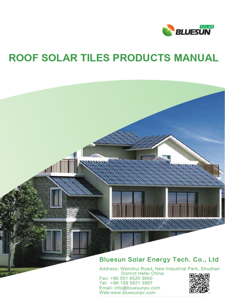 Bluesun 480 Solar Tile Specifications | PDF