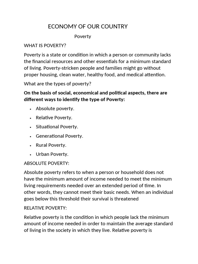 POVERTY | PDF | Poverty | Poverty & Homelessness