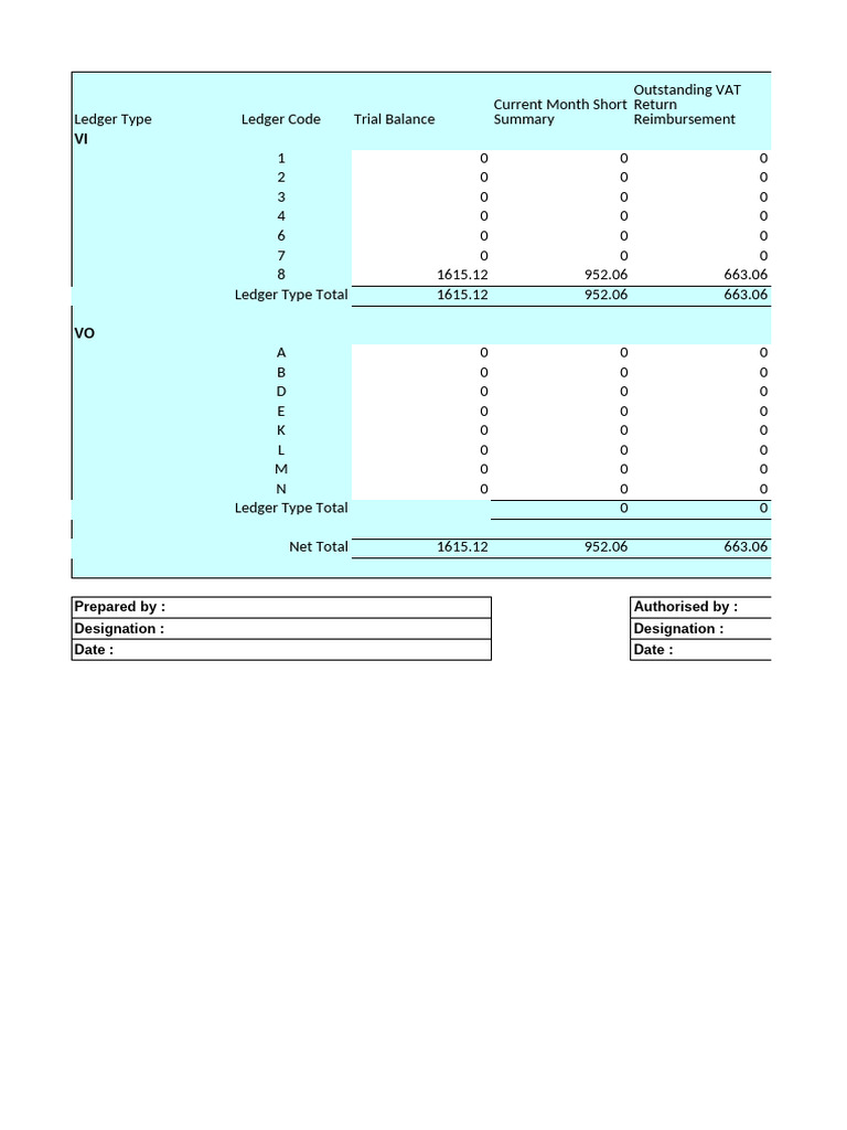 PG VAT Control Accounts Reconciliation Spreadsheet | PDF | Accounting ...