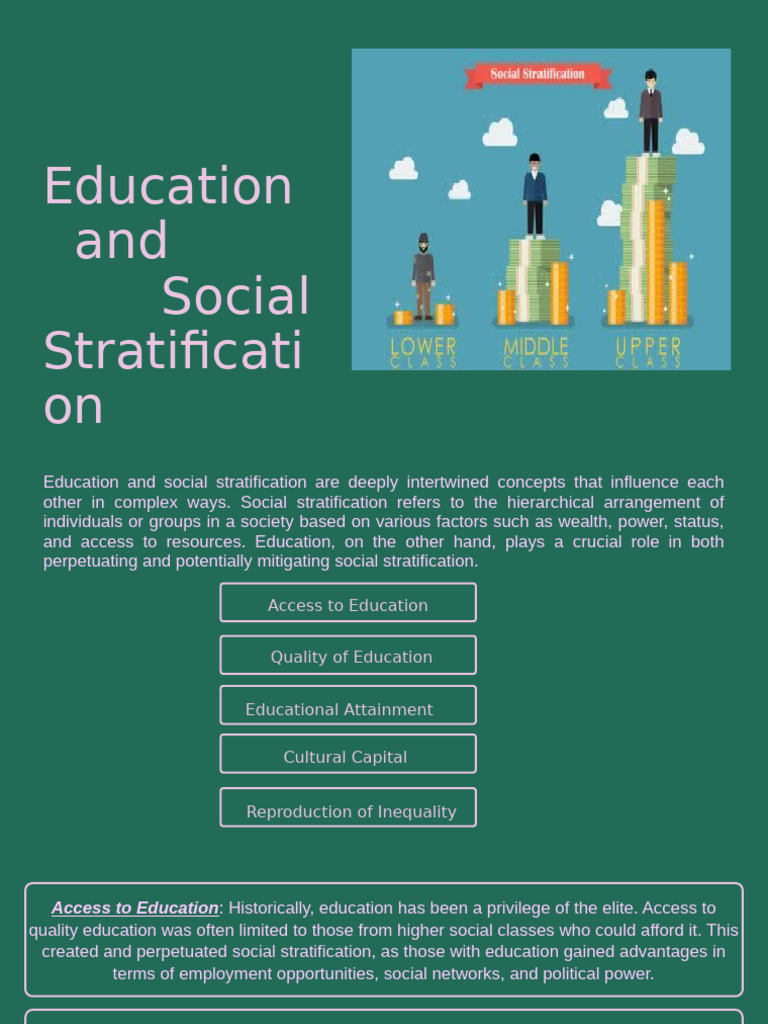 Education and Social Stratification | PDF | Social Stratification ...