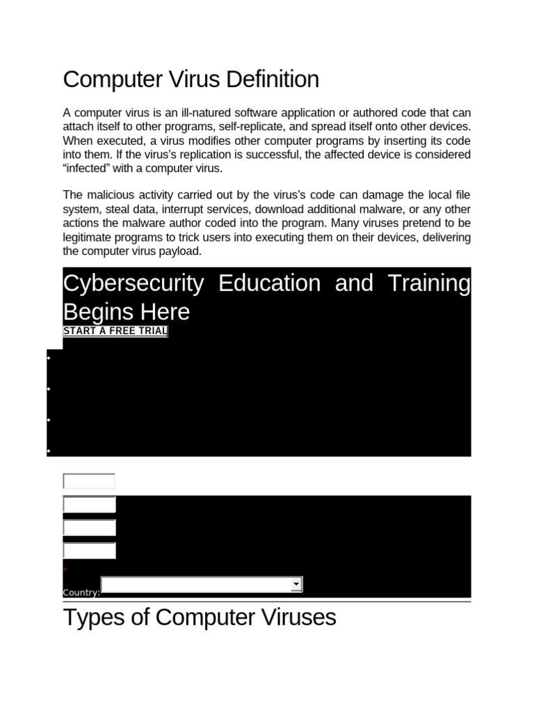 Computer Virus Definition | PDF | Computer Virus | Malware