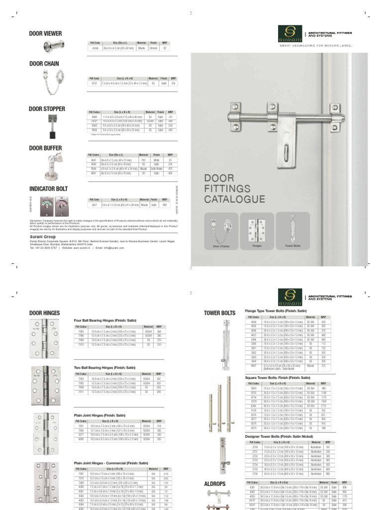 Door Accessories Catalogue PDF | PDF