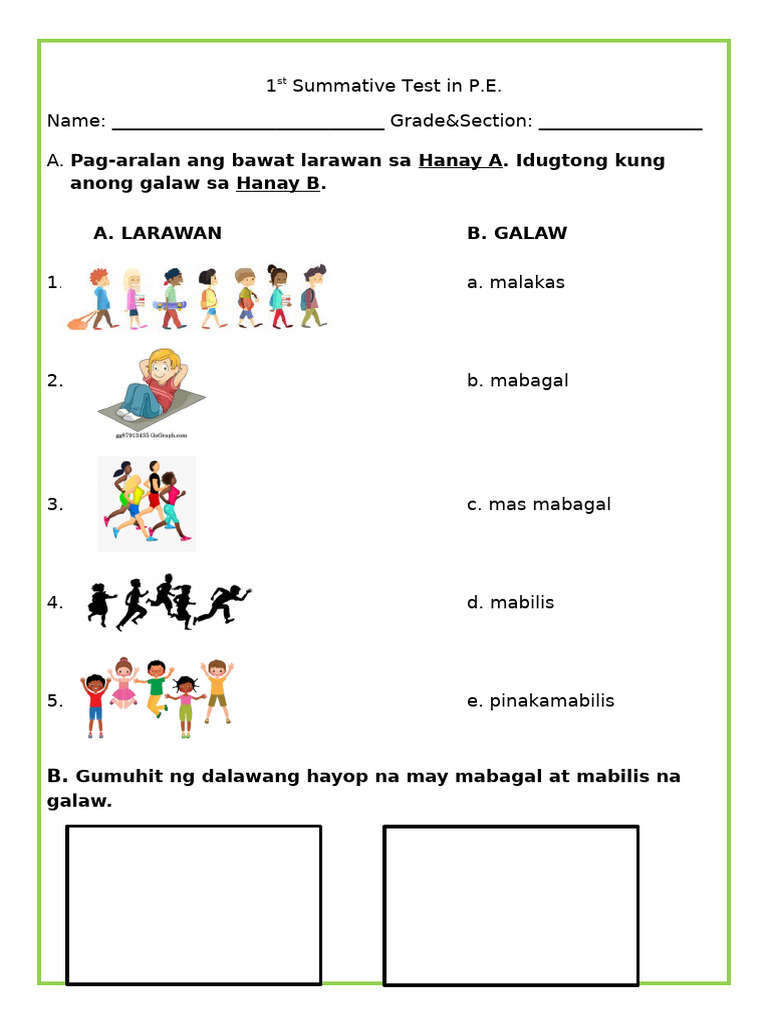 MAPEH_P.E._Q3_ST | PDF