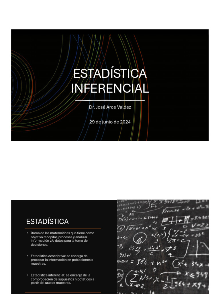 Diapositivas Estadística Inferencial | PDF | Valor P | Probabilidad