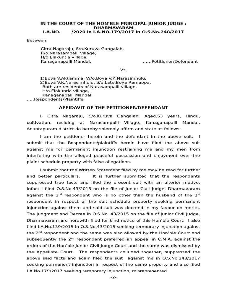 Affidavit | PDF | Lawsuit | Appeal