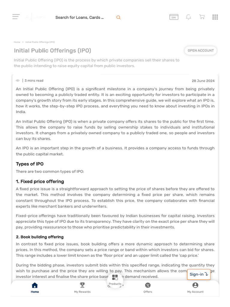 What Is IPO | PDF | Initial Public Offering | Investing