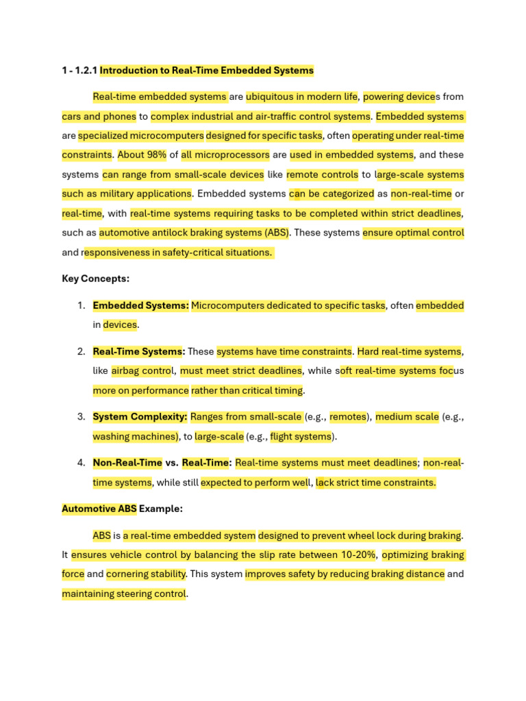 Lecture-1A-Embedded-Systems | PDF | Anti Lock Braking System | Analog ... Lecture-1A-Embedded-Systems | PDF | Anti Lock Braking System | Analog ...
