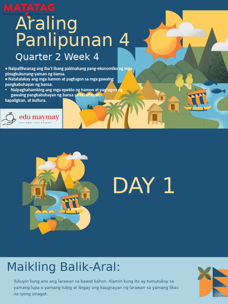 Q2 PPT Araling Panlipunan4 Week4 MATATAG | PDF
