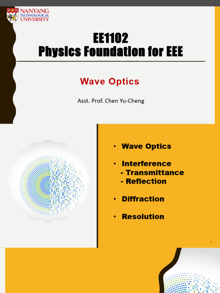 Wave Optics: Interference and Diffraction | PDF | Wavelength | Waves