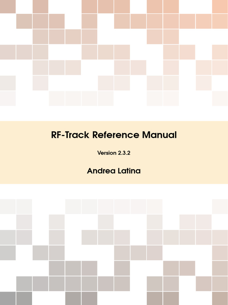 RF Track Reference Manual | PDF | Physics