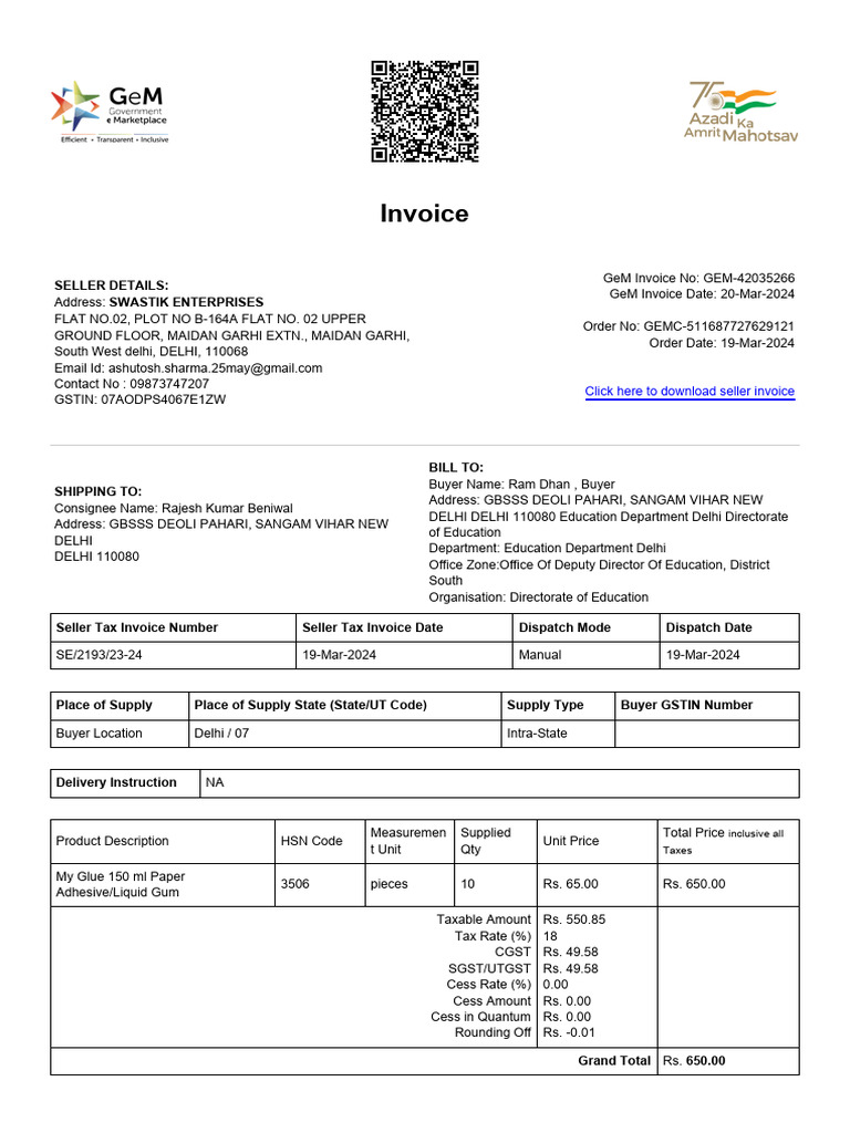 SWc0NlVnVjFvM3ZGOHZmS3p6SXZkUT09 Invoice | PDF | Value Added Tax | Invoice