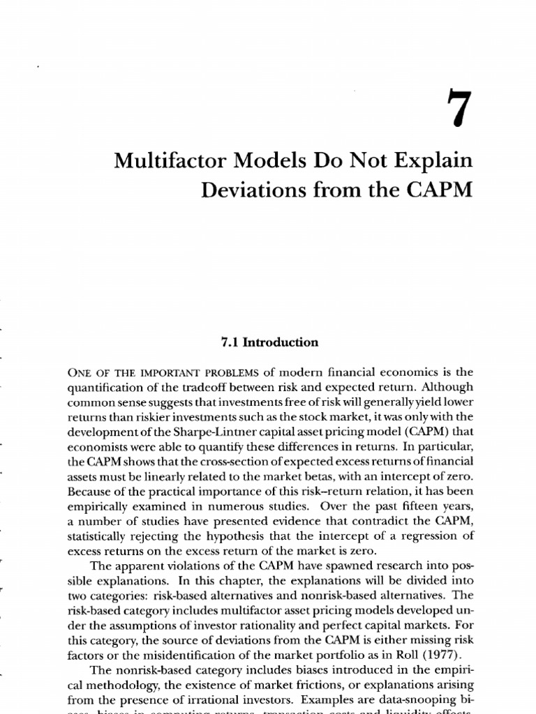Chapt7 Multi Facor Model | PDF | Foreign Language Studies