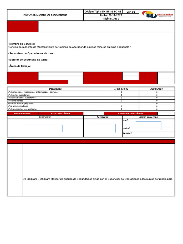 Reporte Diario Seguridad 03-01-2024 | PDF