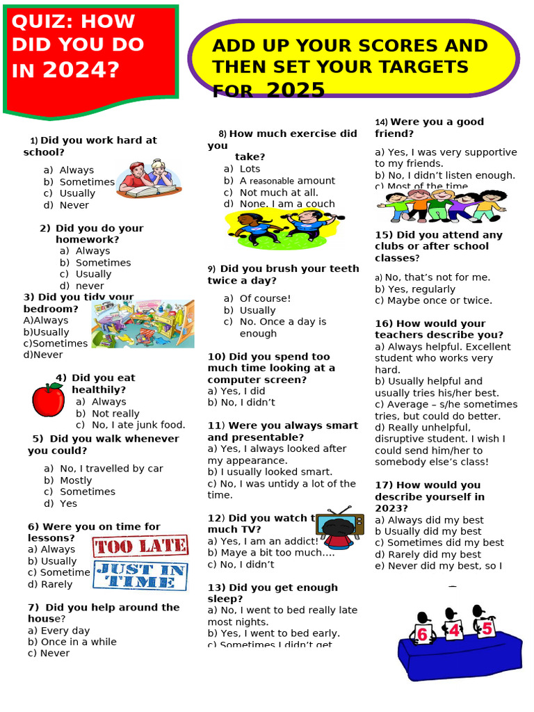 End of Year Quiz - 153802 | PDF