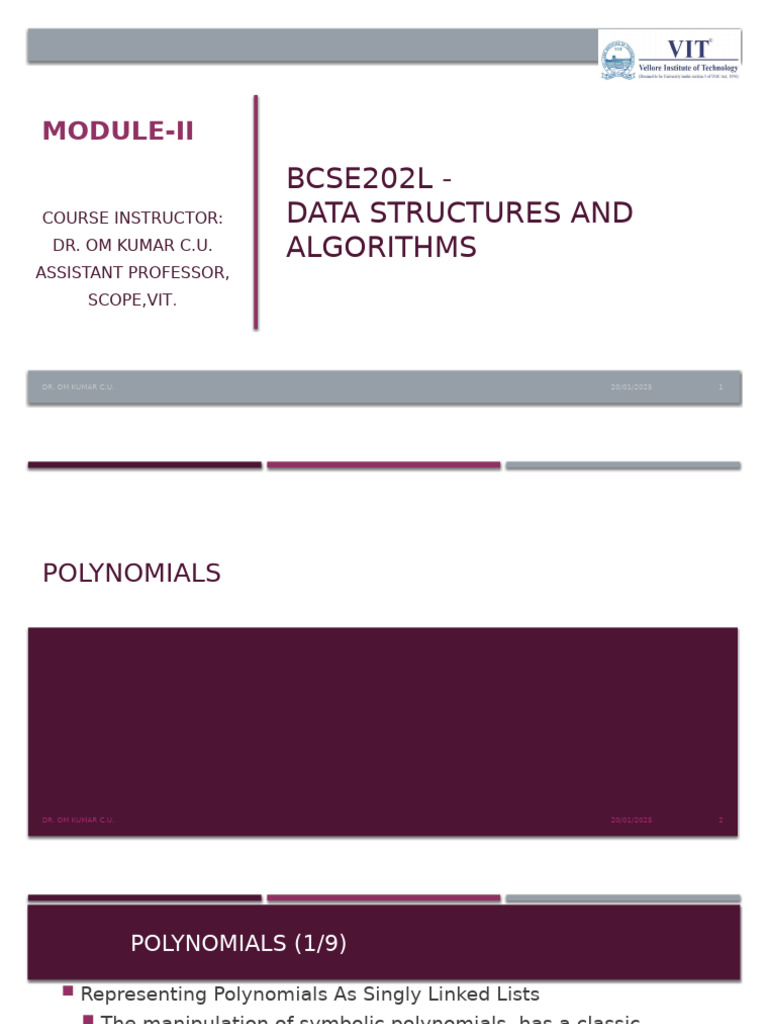 Module-2-DSA-T5-Application of List | PDF | Mathematics | Numerical Analysis