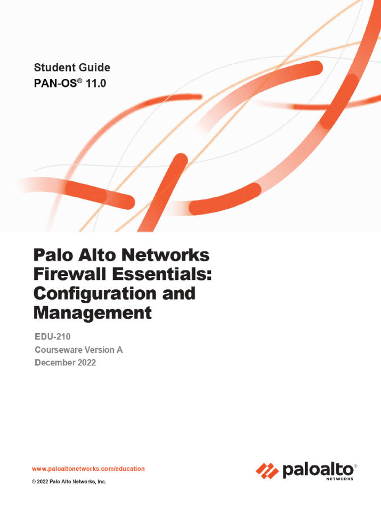 Firewall 11.0 Essentials - Configuration and Management Version A (PAN ...