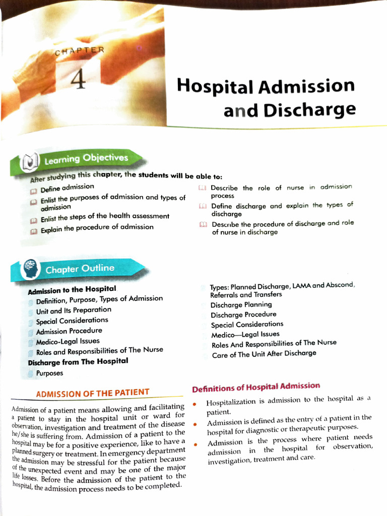 Hospital Admission and Discharge Overview | PDF | Hospital | Medical ...