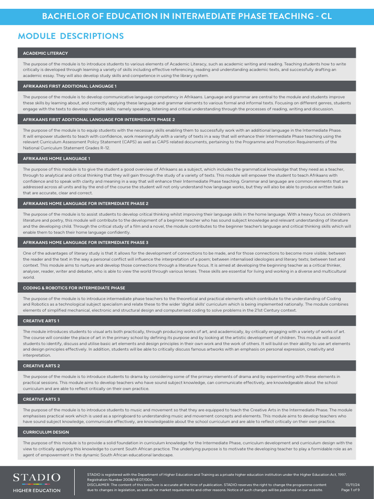 SOE---Bachelor-of-Education-in-Intermediate-Phase-Teaching-Module ...